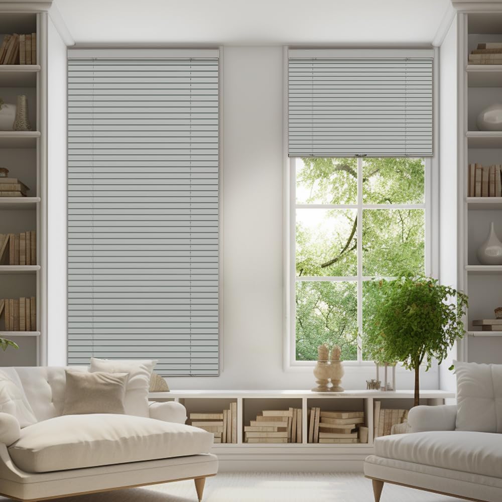 Amazon.com: Sulugood Cordless Aluminum Mini Blinds for Windows Room ...