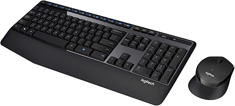 Logitech MK345 Wireless Combo – Full-Sized Keyboard with Palm Rest and ...