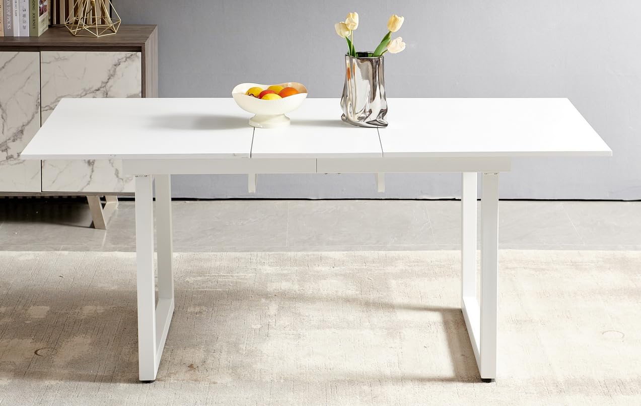 Amazon.com - Extendable Dining Room Table for 6 8 10, Modern Farmhouse ...