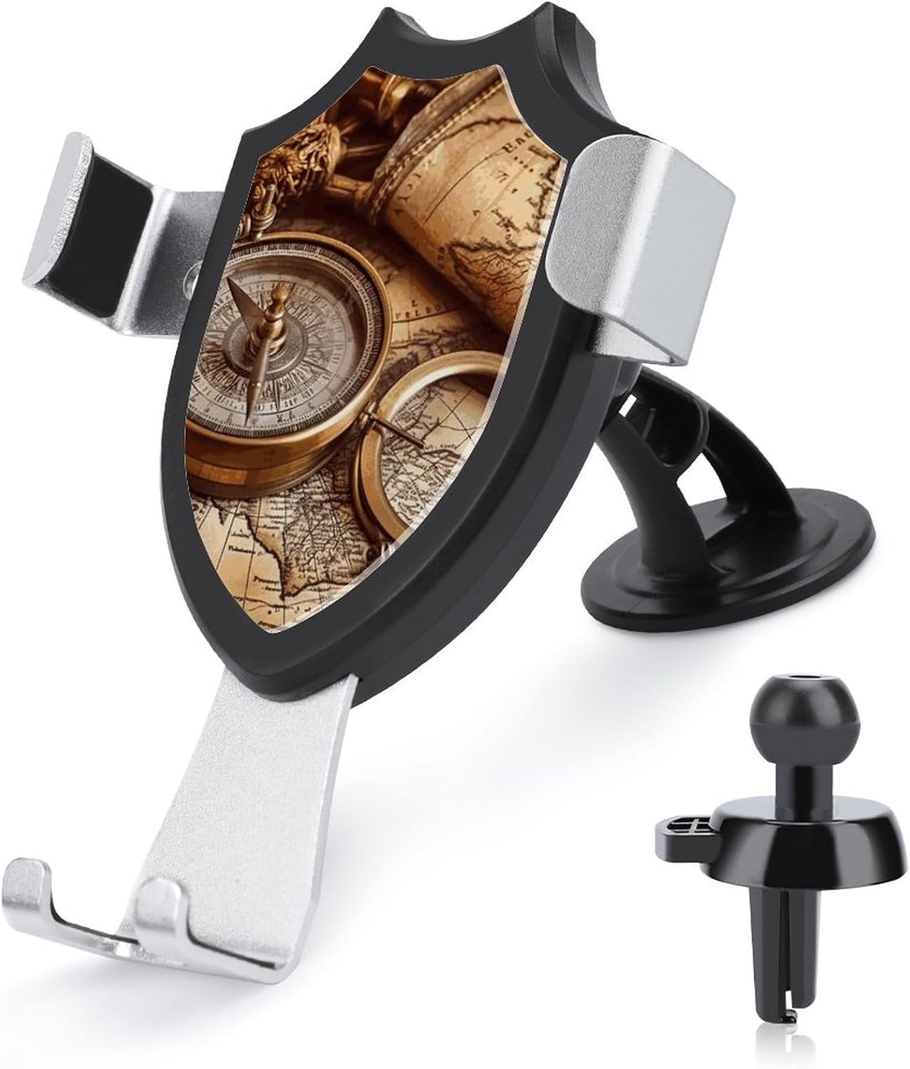 Amazon.com: LOKLNEYK Compass and Old World Map Phone Mount Car Phone ...