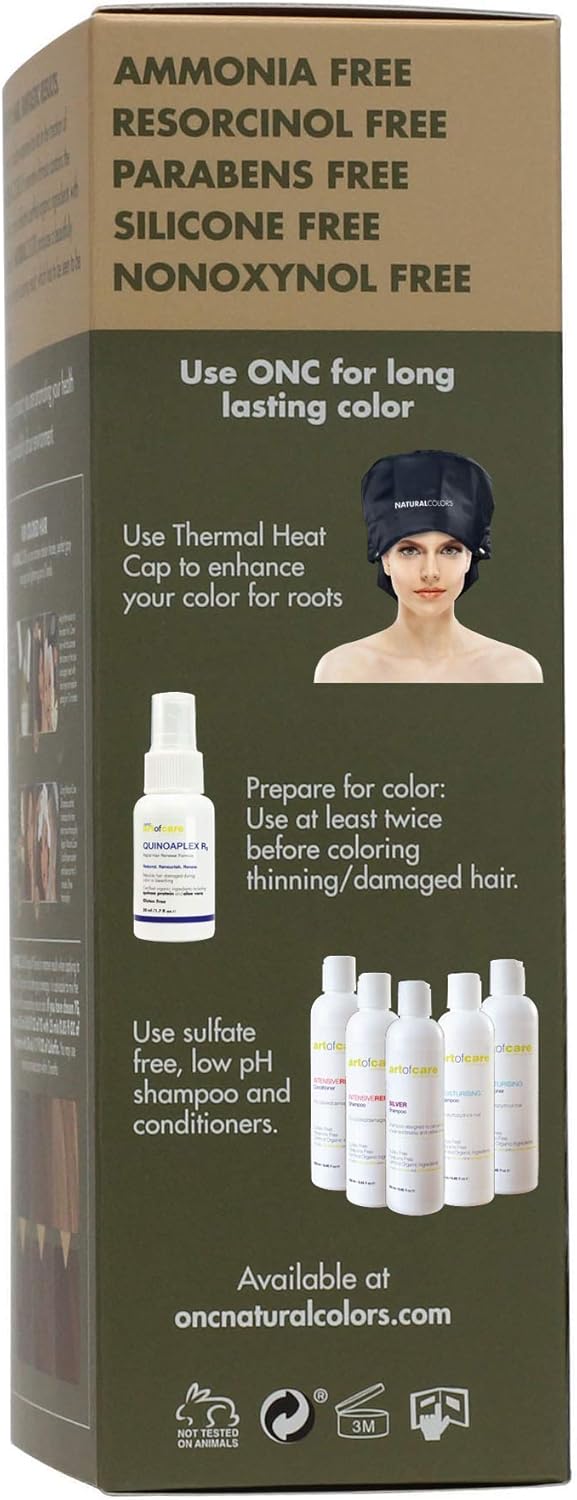 ONC NaturalColors Organic Hair Colour, Permanent Dye, 29 Shades, Salon ...