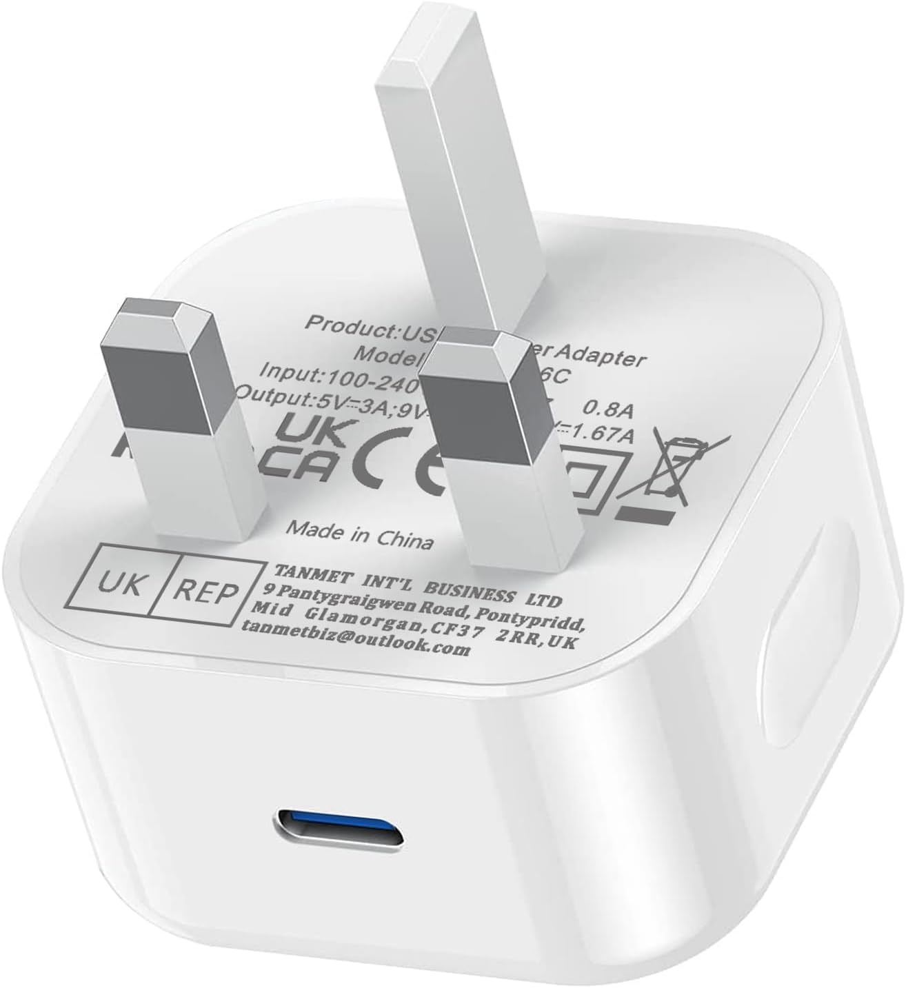 iPad Plug USB C,25W New Apple iPad Charger Plug Fast Charge UK for i ...