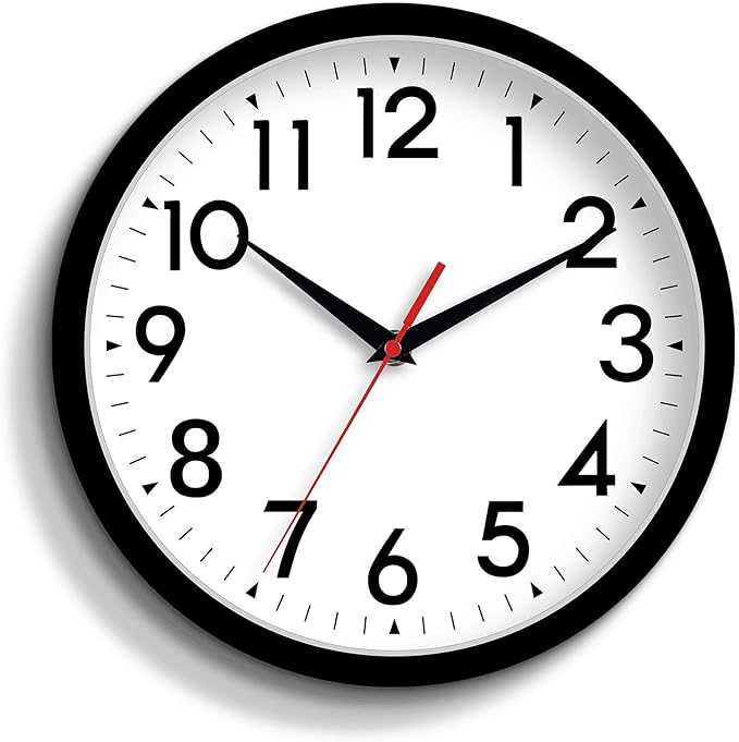 Amazon.com: DAXSMY 12 Inch Wall Clock Silent Non-Ticking Battery ...