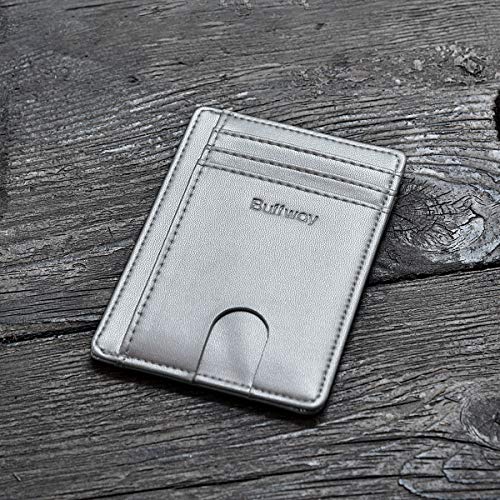 Snapklik.com : Buffway Slim Minimalist Front Pocket RFID Blocking ...