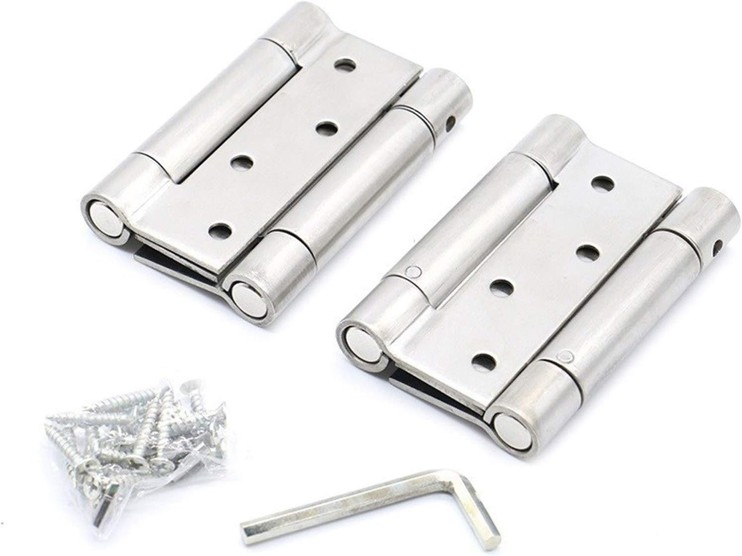 Hinges 10Pcs 4Inch Single/Double Action Spring Hinge Stainless Steel ...