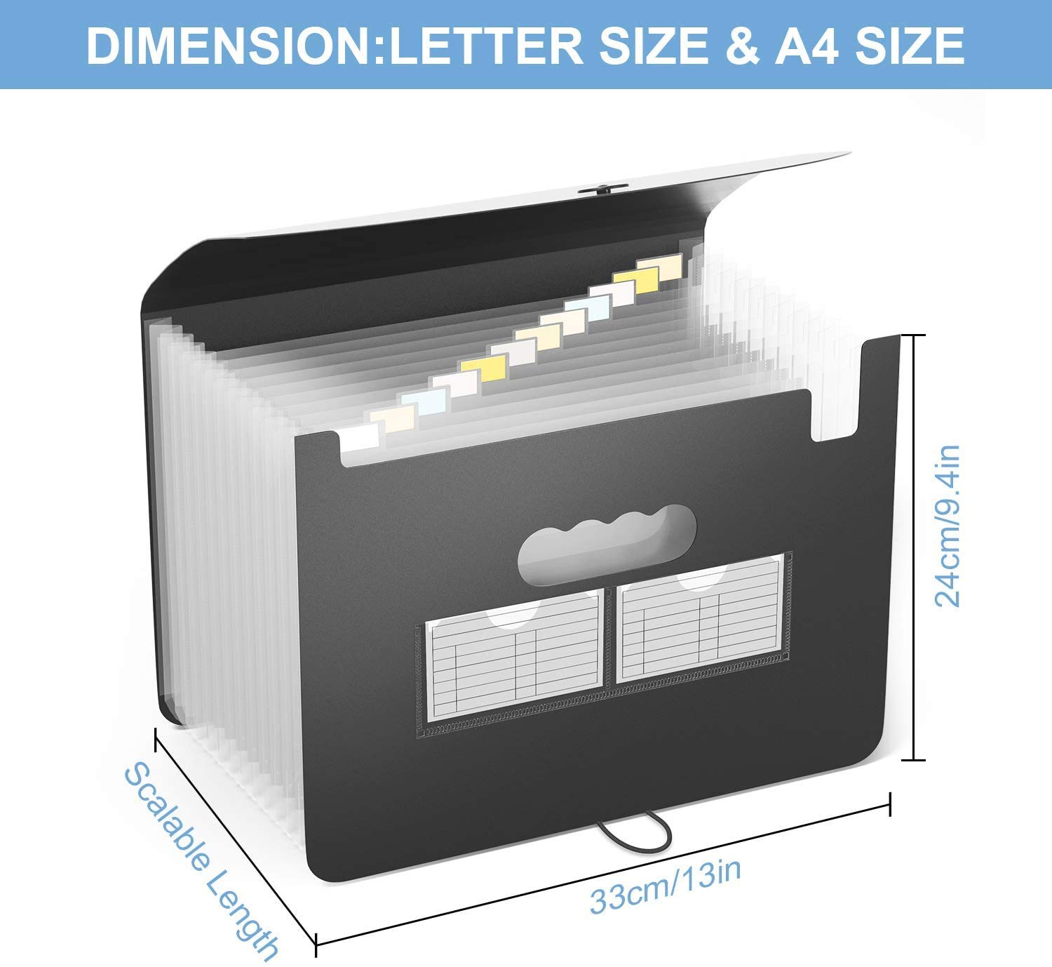 Buy ABC Life Accordian File Organizer Letter Size, Expanding File ...