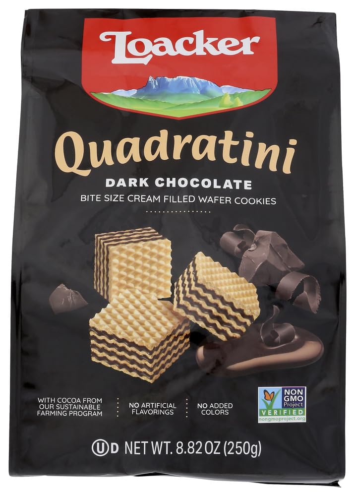Amazon.com: Loacker Quadratini- Dark Chocolate Wafer Cookie, 8.82 oz ...