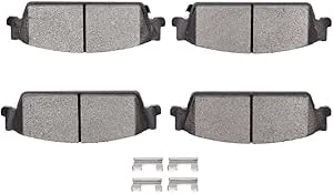 Amazon.com: SCITOO D1194 Rear Semi-Metal Brake Pads Sets Fit For ...