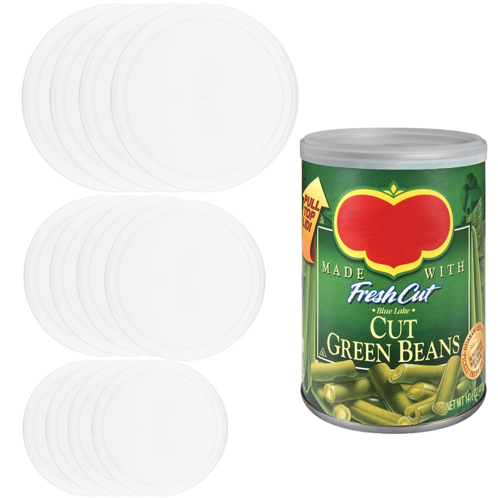 12 PCS Can Lids for Tins, Tin Covers Lids, Food Tin Lids, Silicone ...