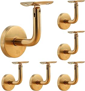 Amazon.com: QLoztyse Handrail Brackets for Indoor Stairs - Wall Mount ...