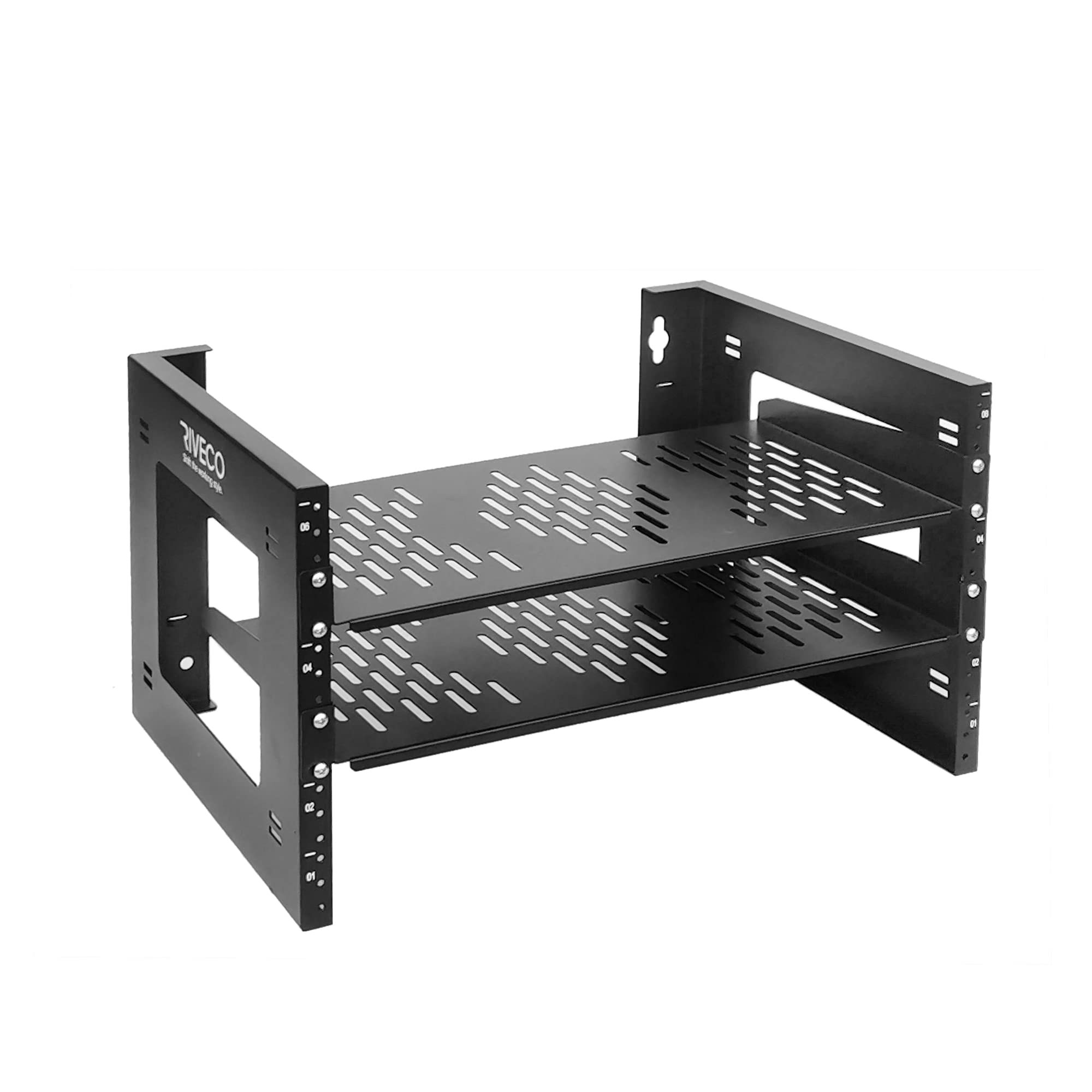 Amazon.com: RIVECO 6U Open Frame Rack Wall Mount & Desktop Mount, No ...