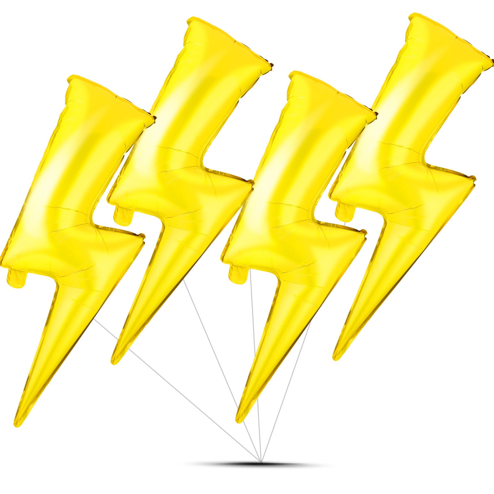 Amazon.com: 4PCS Lightning Bolt Balloon 34inch Yellow Lightning Bolt ...