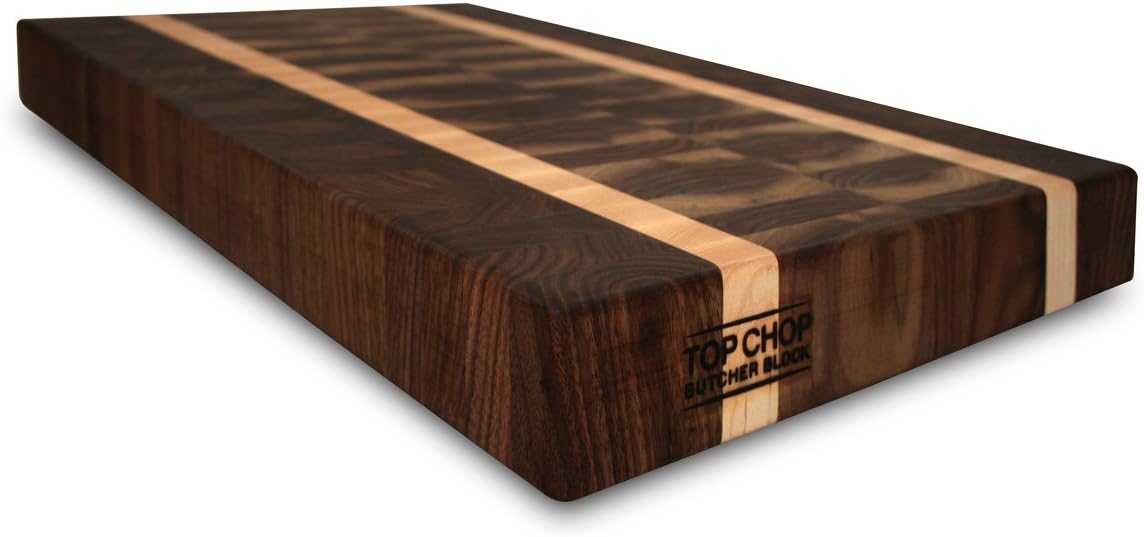 Amazon.com: Top Chop Butcher Block Reversible End Grain with Blonde ...