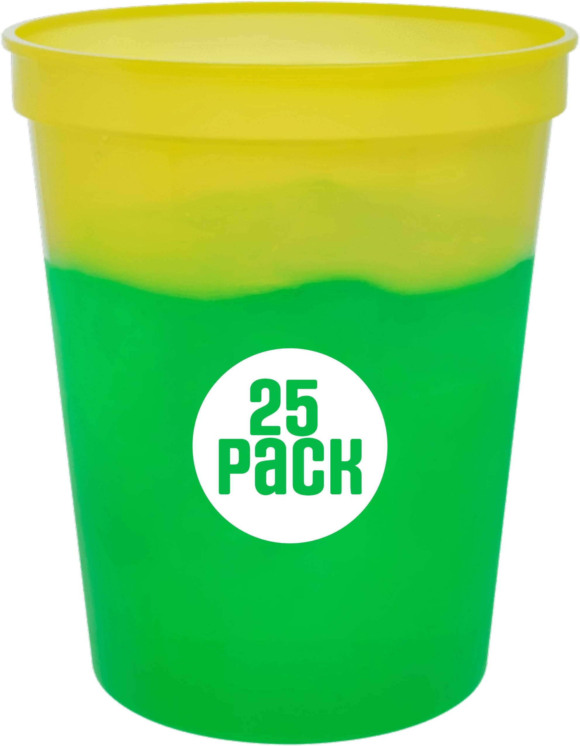 Amazon.com: USMG 25-Pack of Blank 16oz Color-Changing Stadium Cups ...
