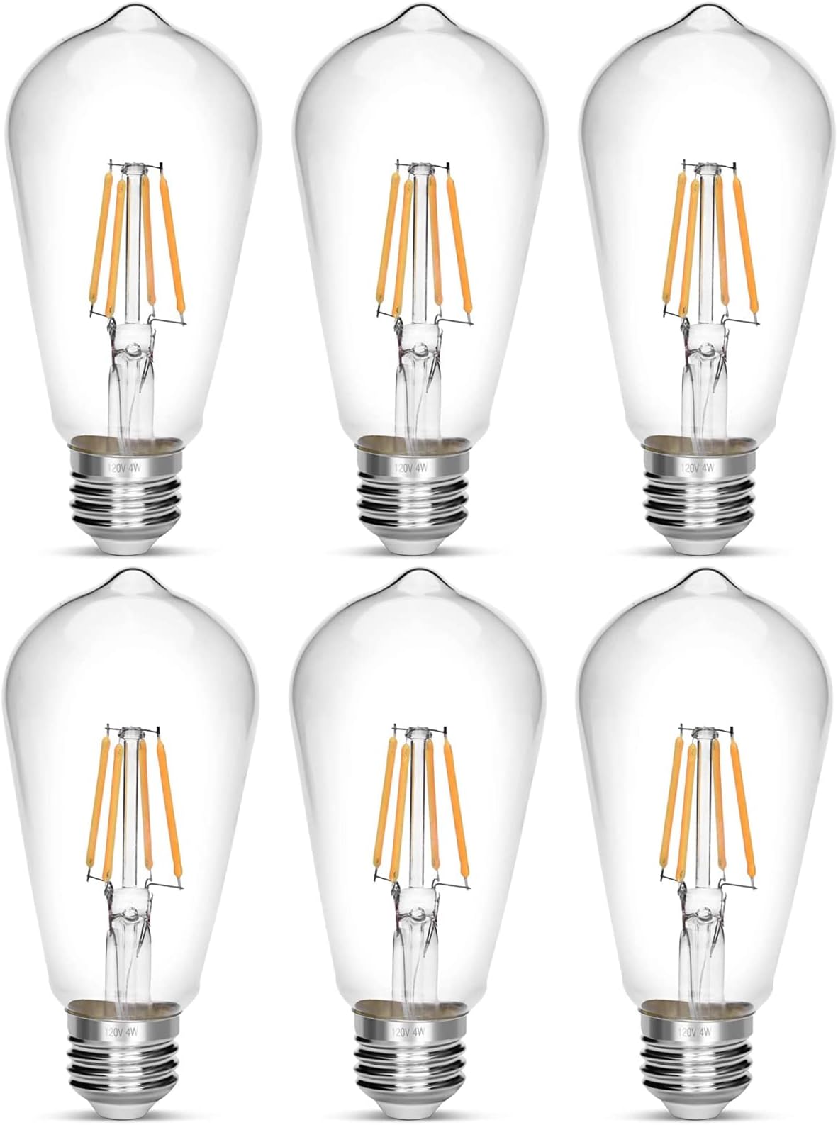 NOTOC LED Edison Bulb 4W,Antique 40W Vintage Edison Bulb,E26 Light Bulb ...