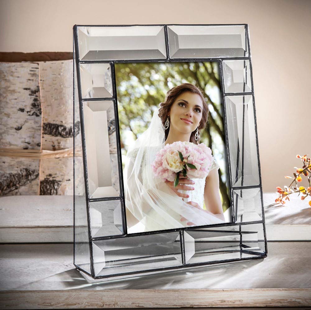 Amazon.com - Clear Glass Picture Frame 5x7 Photo Display Desk ...