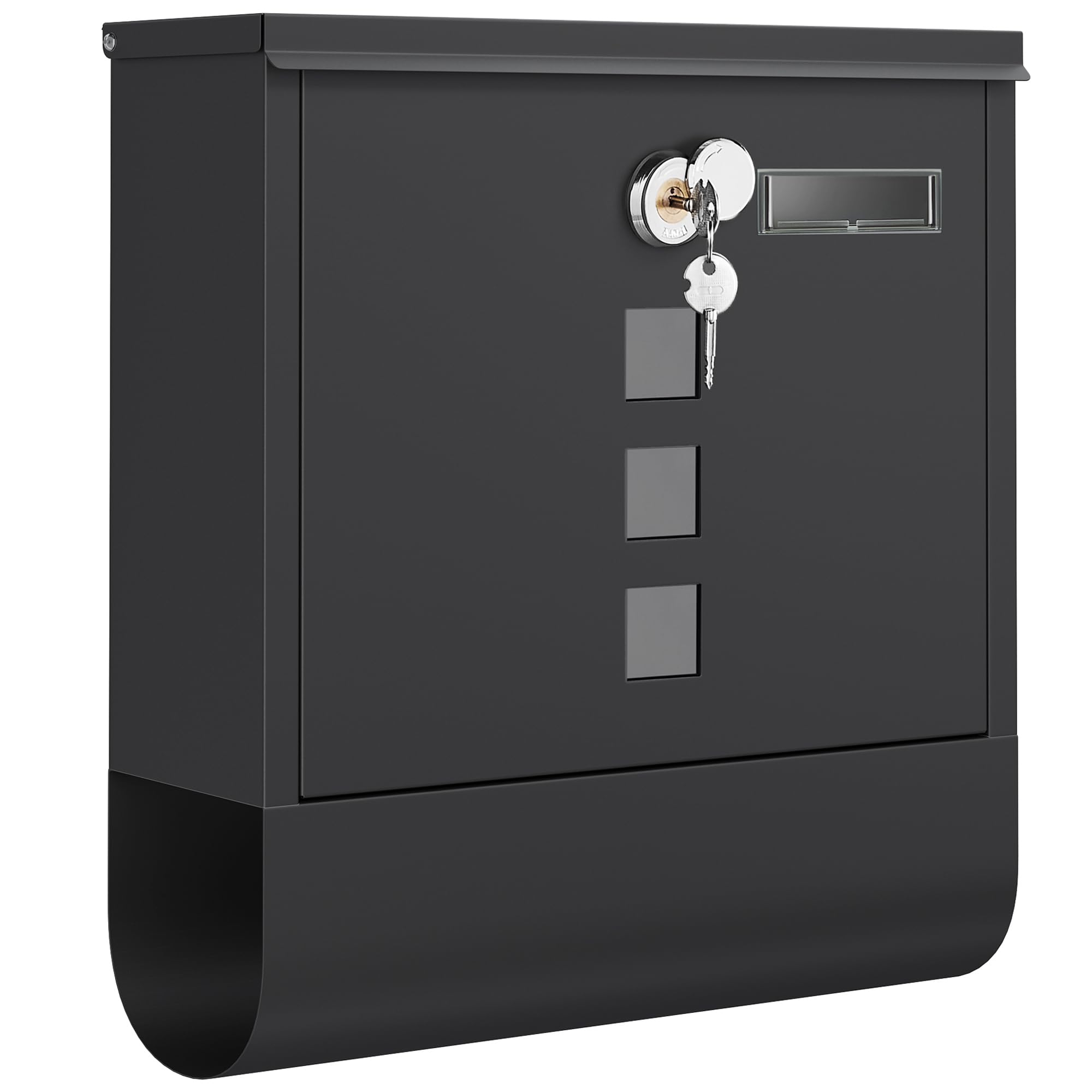 SONGMICS Post Box, Wall Mounted Letterbox, Mailbox, Copper Lock ...