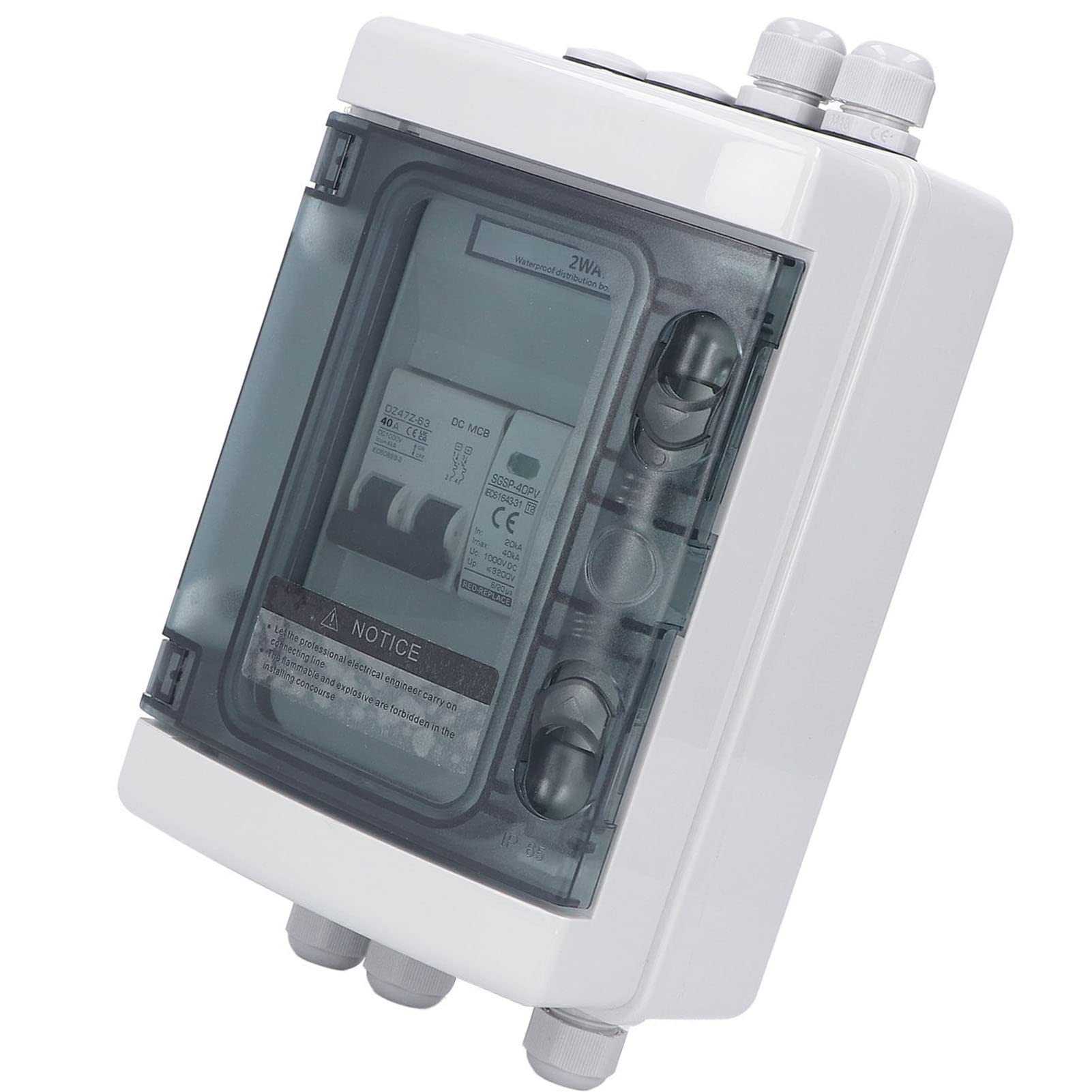 Amazon.com: 2 String PV Combiner Box IP65 Waterproof Solar Disconnect ...
