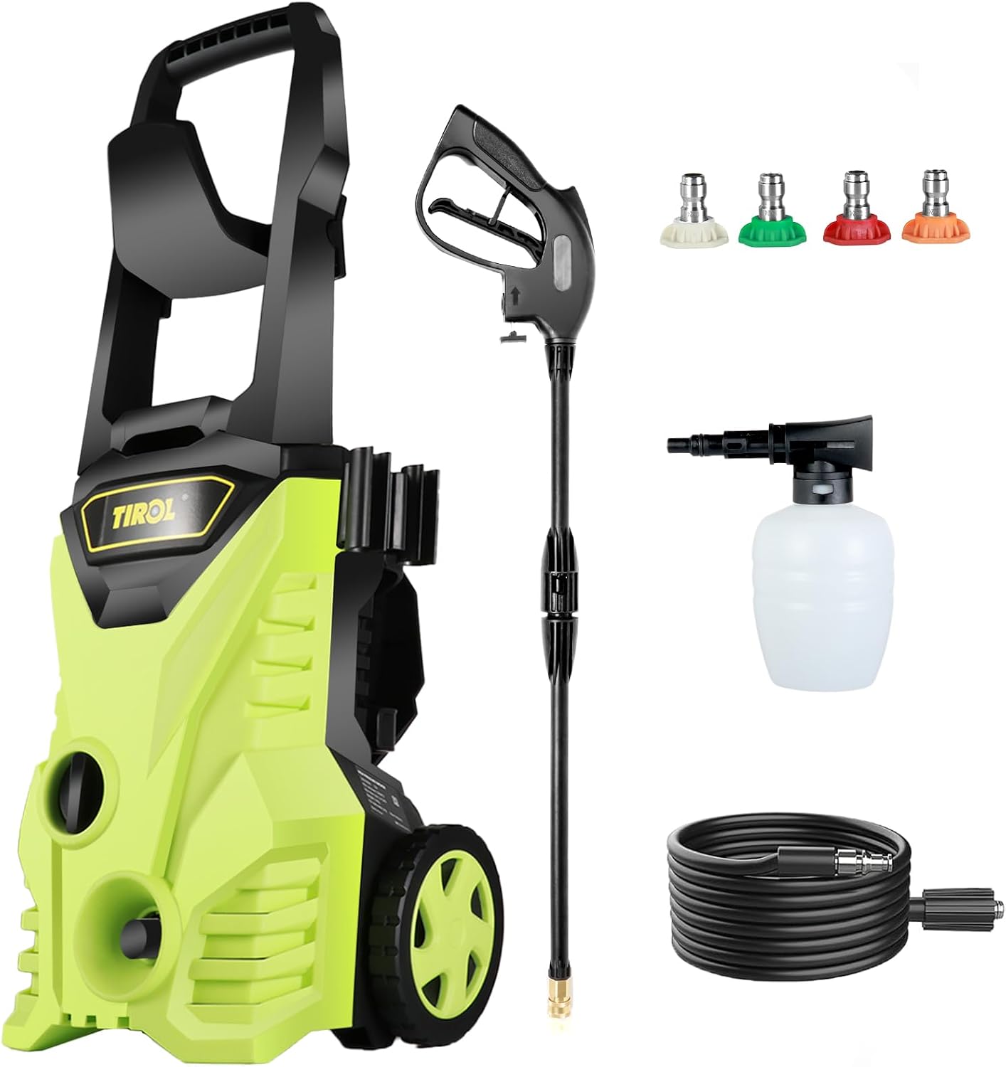 TIROL Electric Pressure Washer - 3500PSI Max 2.4 GPM Electric Power ...