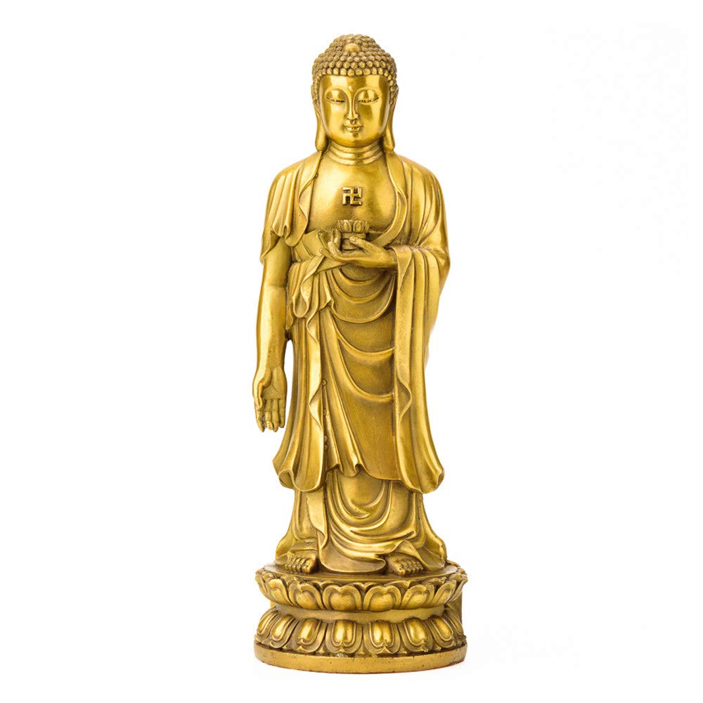 Buy DECORATION Brass Amitabha Standing Statue, Buddhist Statue, Lucky ...