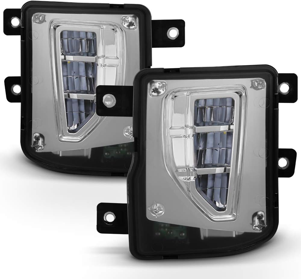 Amazon.com: HEADLIGHTSDEPOT Chrome Housing LED Fog Light Compatible ...