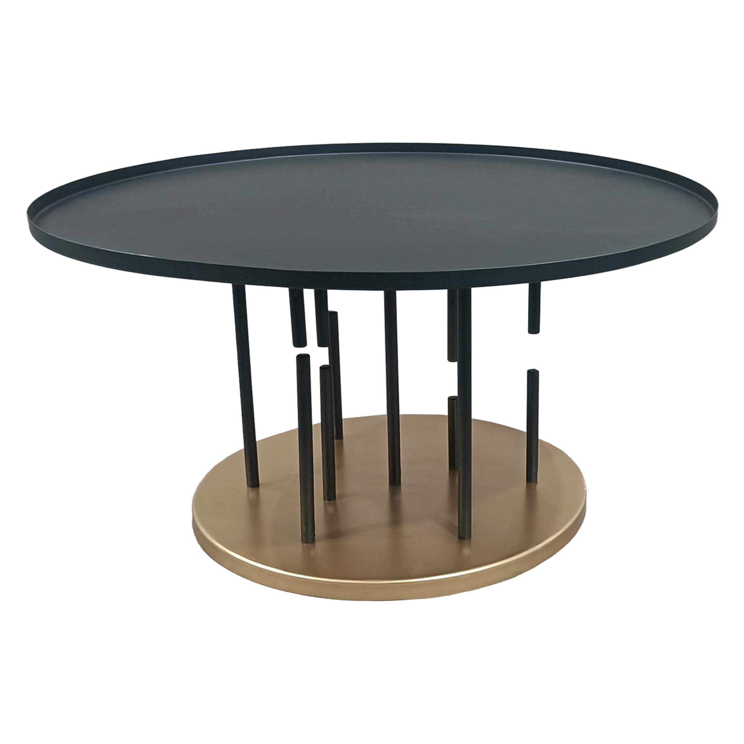 Amazon.com: The Urban Port Neci 31 Inch Coffee Table, Round Matte Black ...