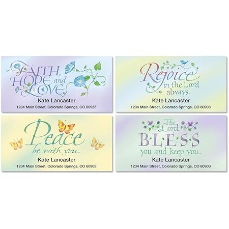 Amazon.com : Purposeful Faith Return Address Labels (3 Designs) - Set ...