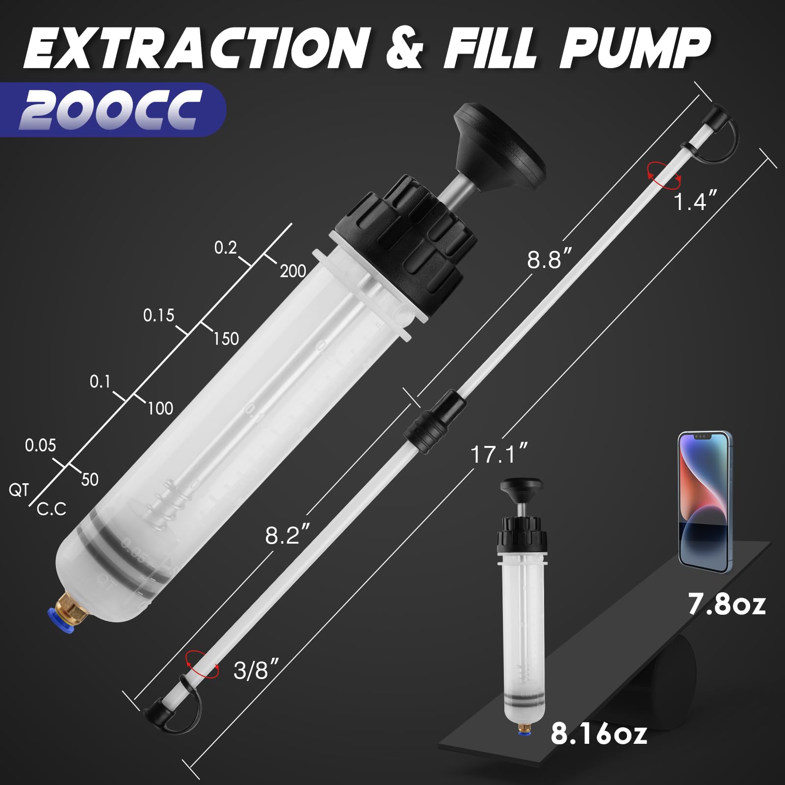 Snapklik.com : ExtreSpo 200CC Fluid Extractor, Fluid Syringe Pump, Oil ...