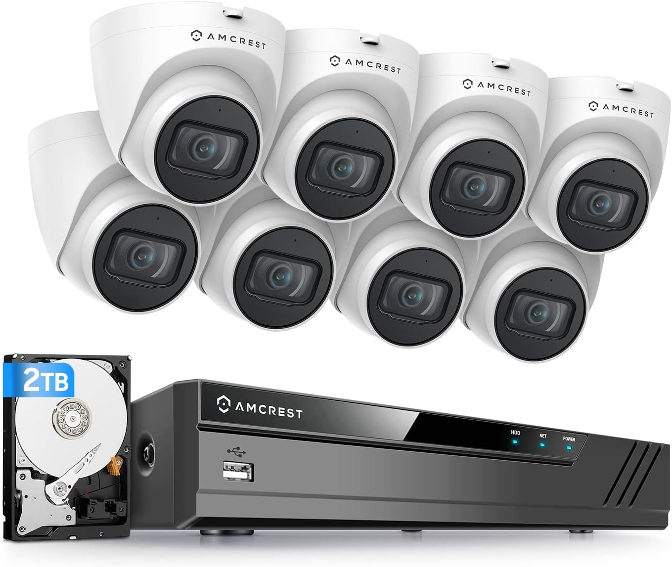 Amazon.com : Amcrest 5MP POE Security Camera System Outdoor, 8CH POE ...