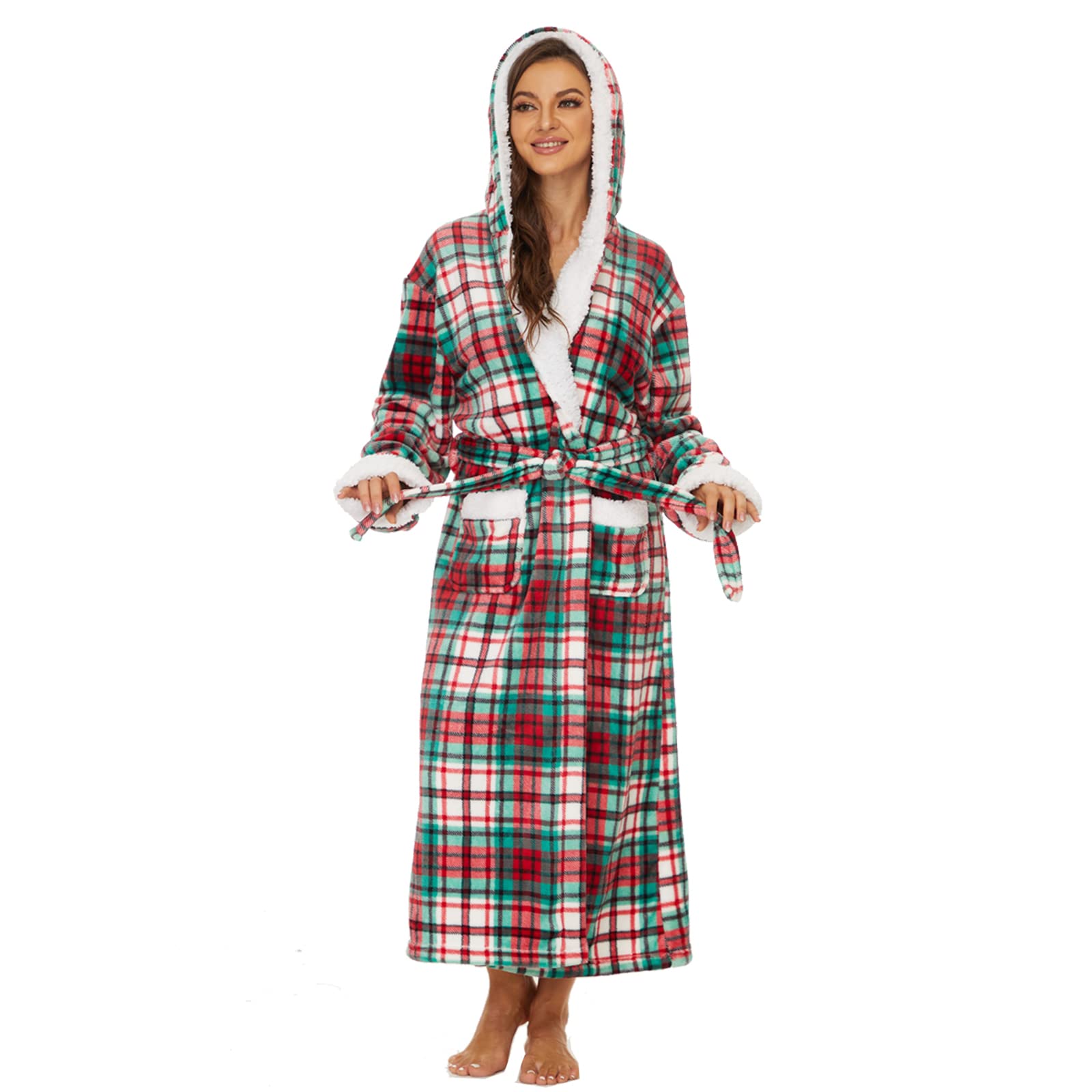 Snapklik.com : Iniber Plush Robes For Women, Womens Robe Long, Fuzzy ...