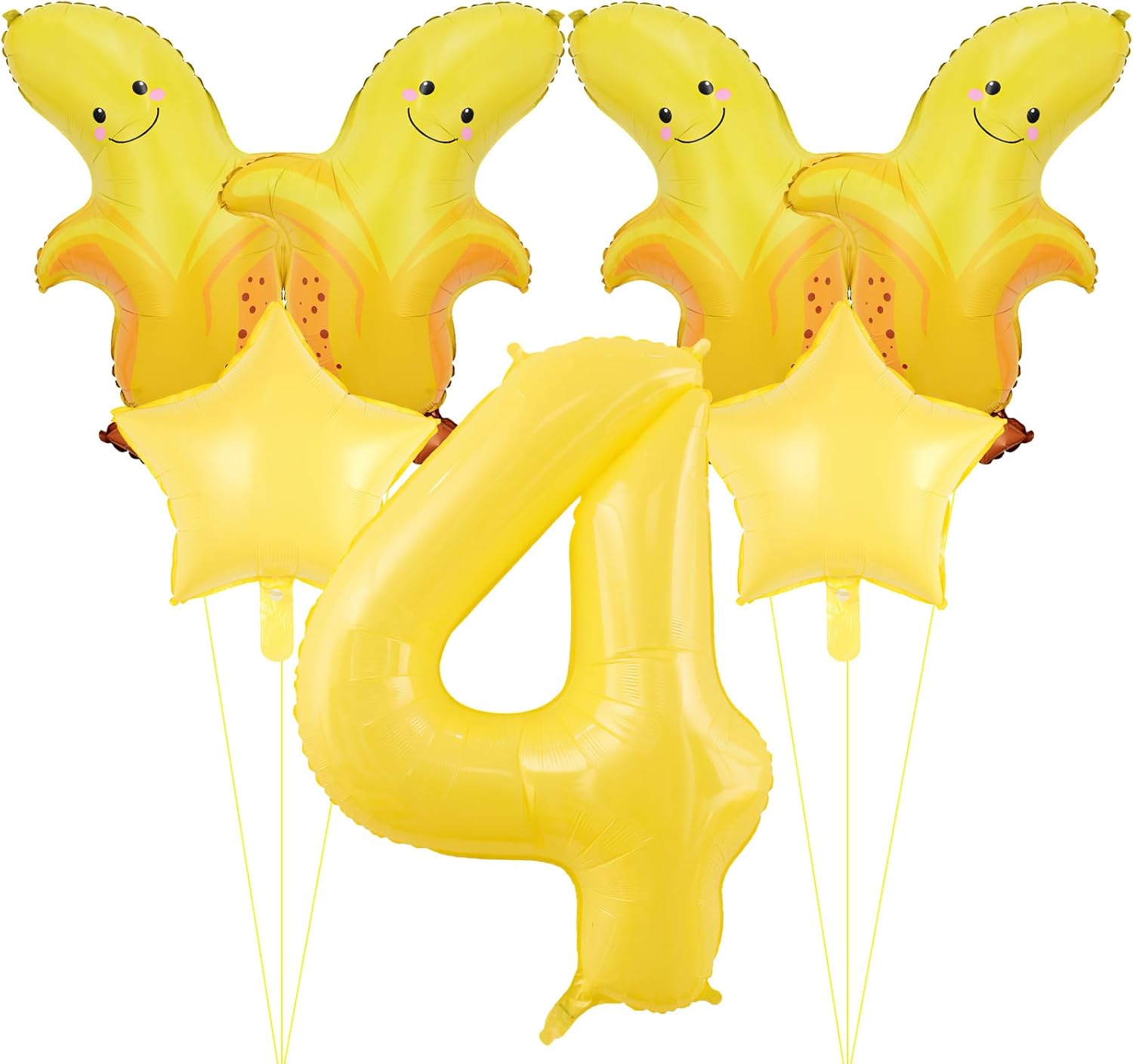 Amazon.com: Banana Balloons, 7 Pcs Fruit Banana Aluminum Foil Balloons ...