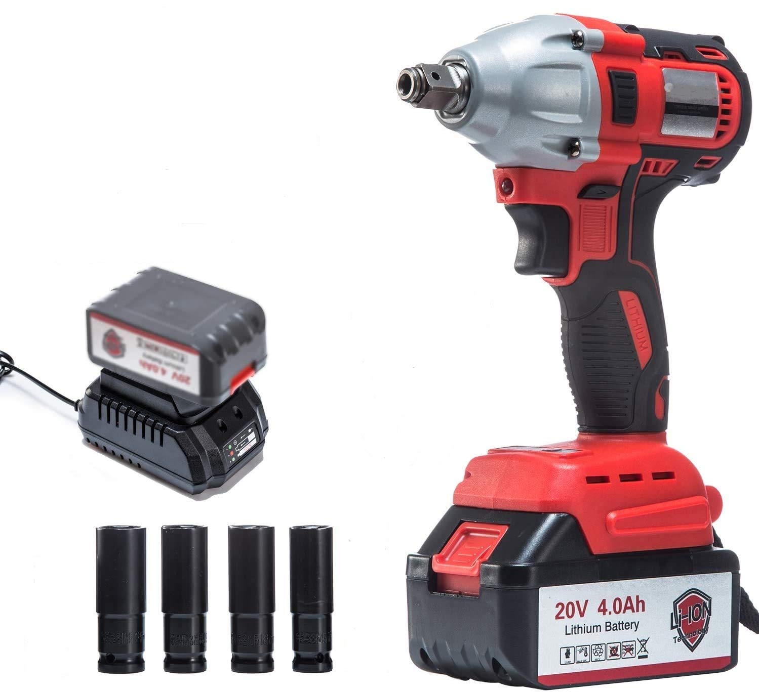 Turkish Heavy Duty 20V Cordless Impact Hex Wrench with 2 Batteries ...