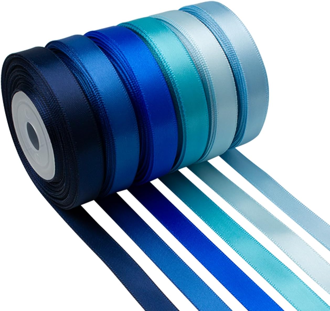Amazon.com: Mlurcu Blue Satin Ribbon 3/8 Inch 60Yds Navy Blue Royal ...
