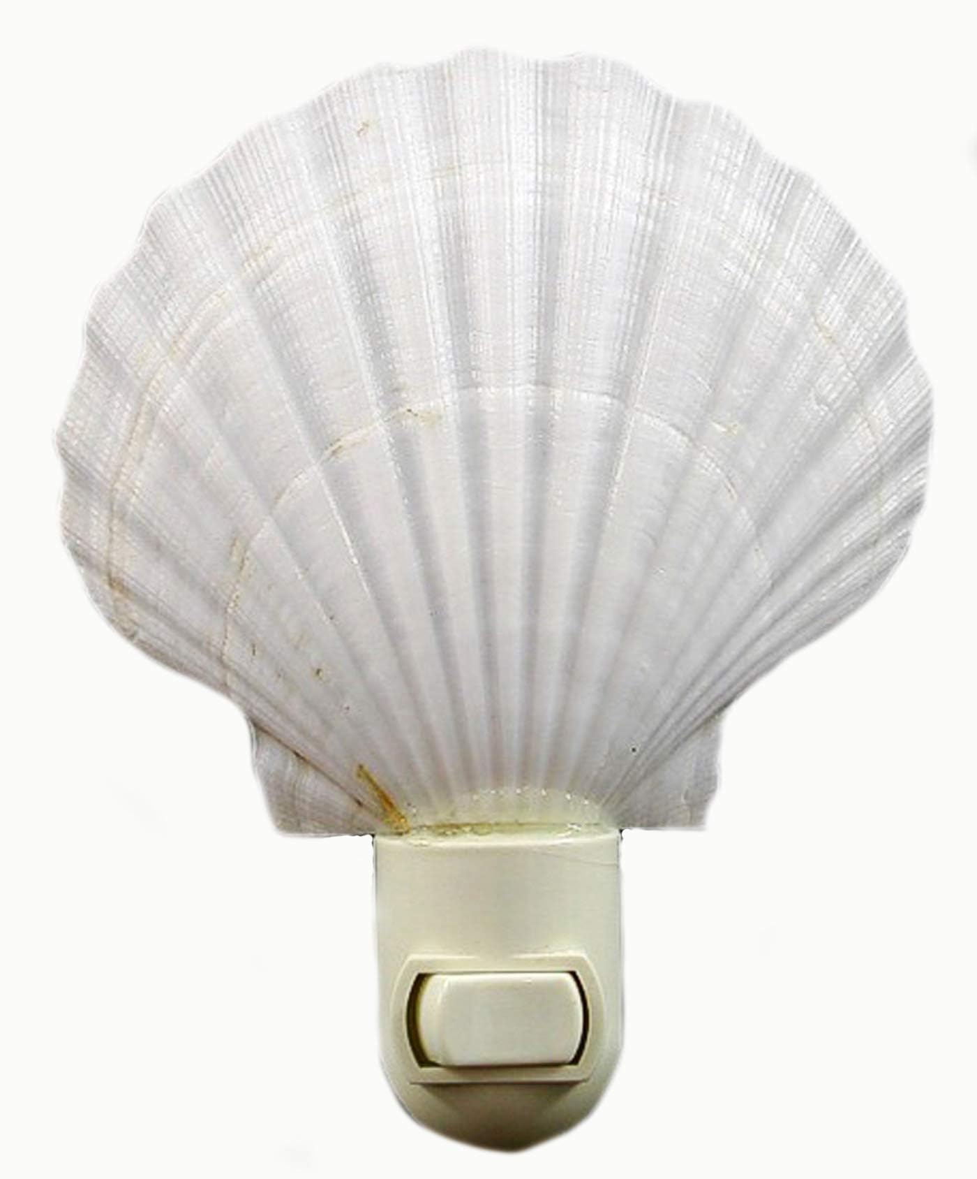 Florida Shells and Gifts Inc. Seashell Night Light Real White Scallop ...