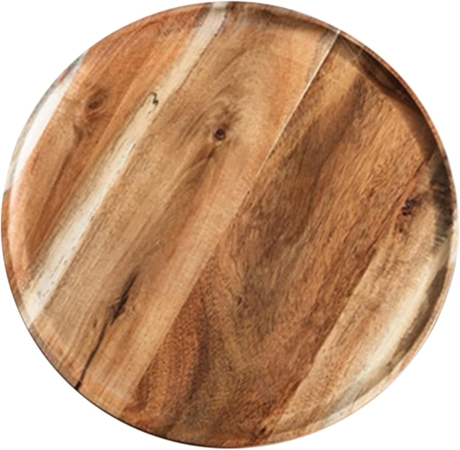 Serving Trays Solid Wood Pallet Round Wooden Tray Snack Plate Fruit ...