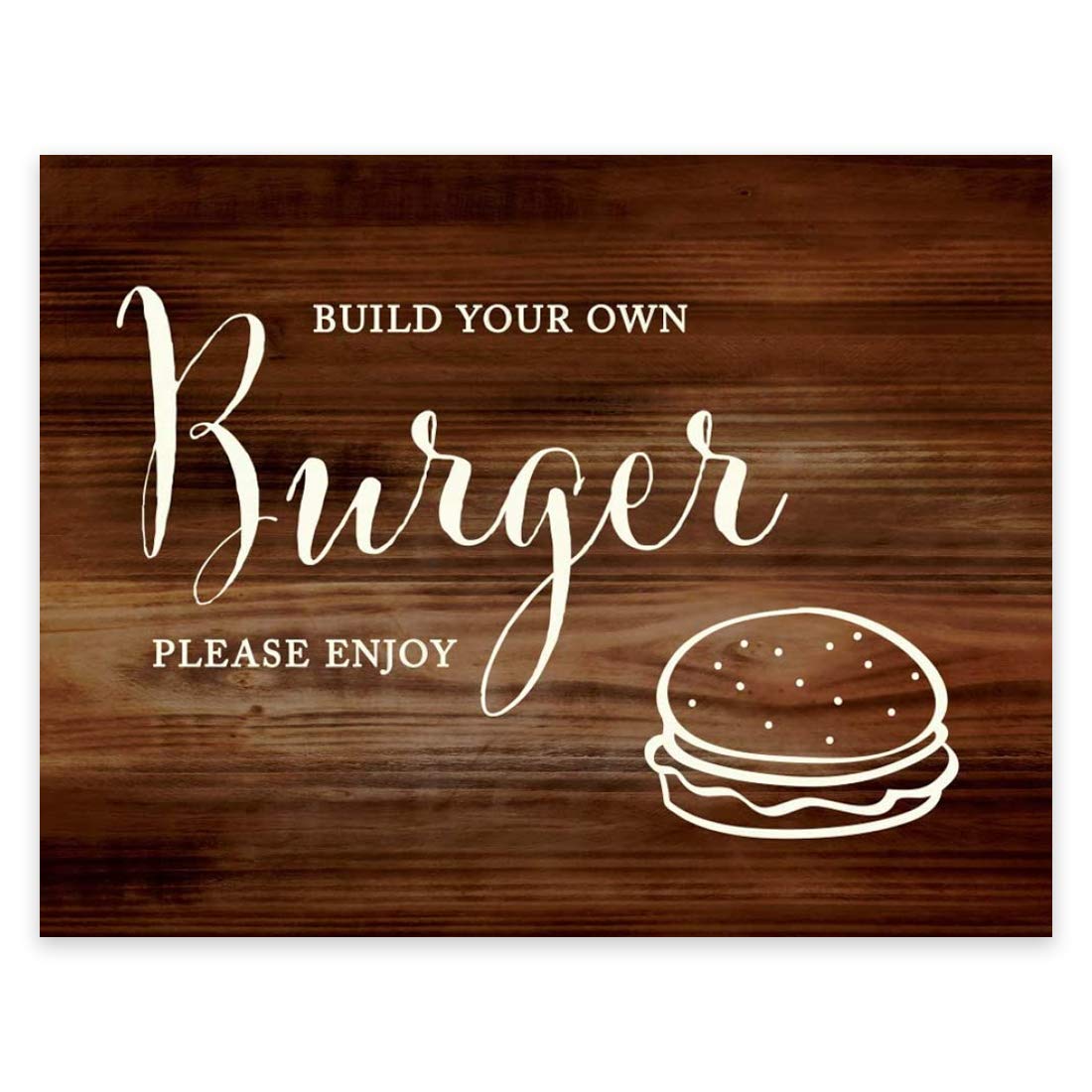 Amazon.com: Andaz Press Wedding Party Signs, Rustic Wood Print, 8.5x11 ...