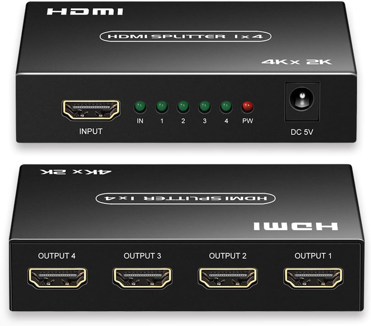 Amazon.com: Togconn 4K HDMI Splitter 14, 1 in 4 Out Adapter, Supports ...