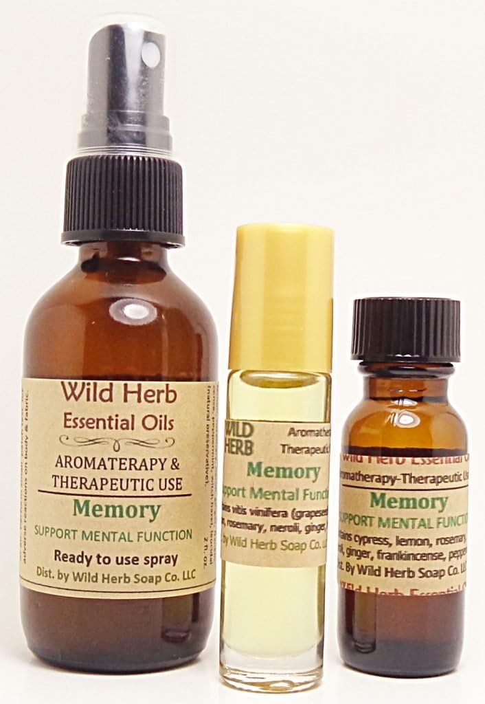 Amazon.com: Wild Herb 100% Pure Memory Essential Oil Blend - Organic ...