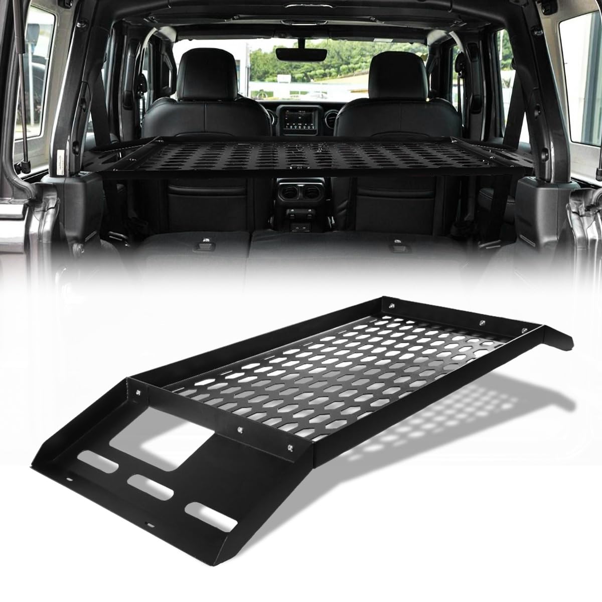 Amazon.com: Rear Trunk Cargo Rack Basket Tray Interior Storage Luggage ...