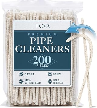 Amazon.com: (200) Lova Pipe Cleaners Bulk (Hard Bristle) Easily Cleans ...