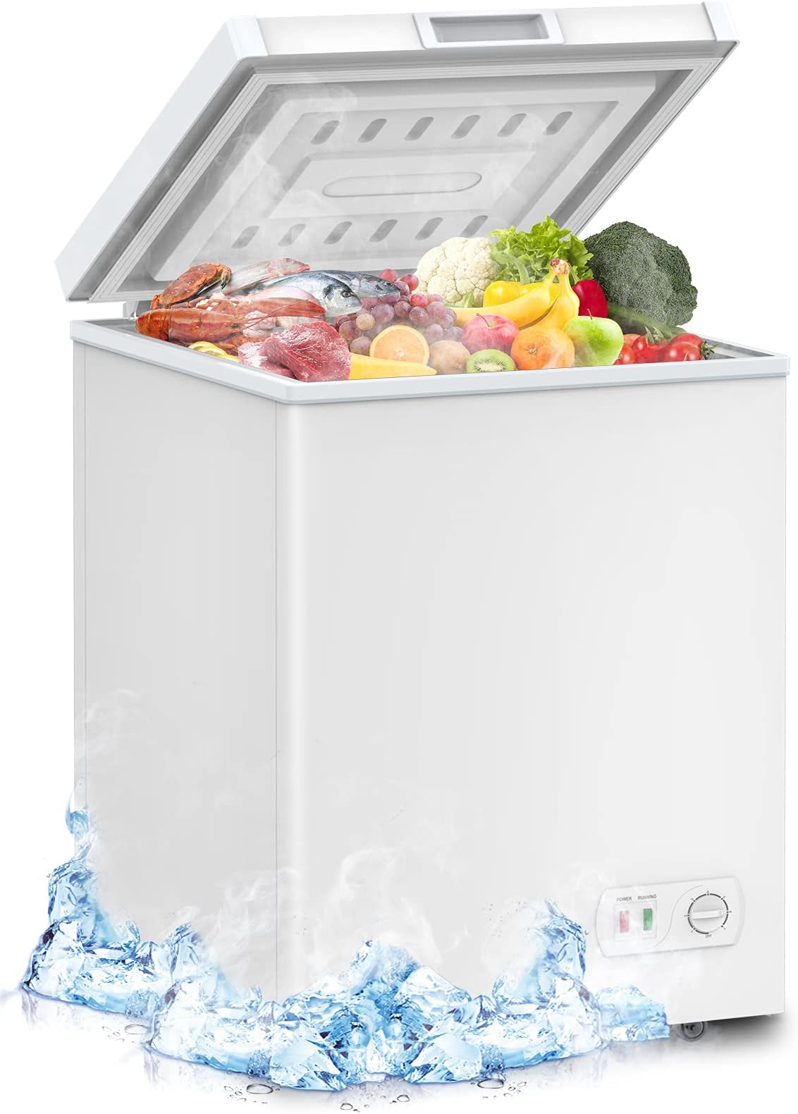 Amazon.com: LifePlus Chest Freezer, Compact Deep Freezer 7 Adjustable ...