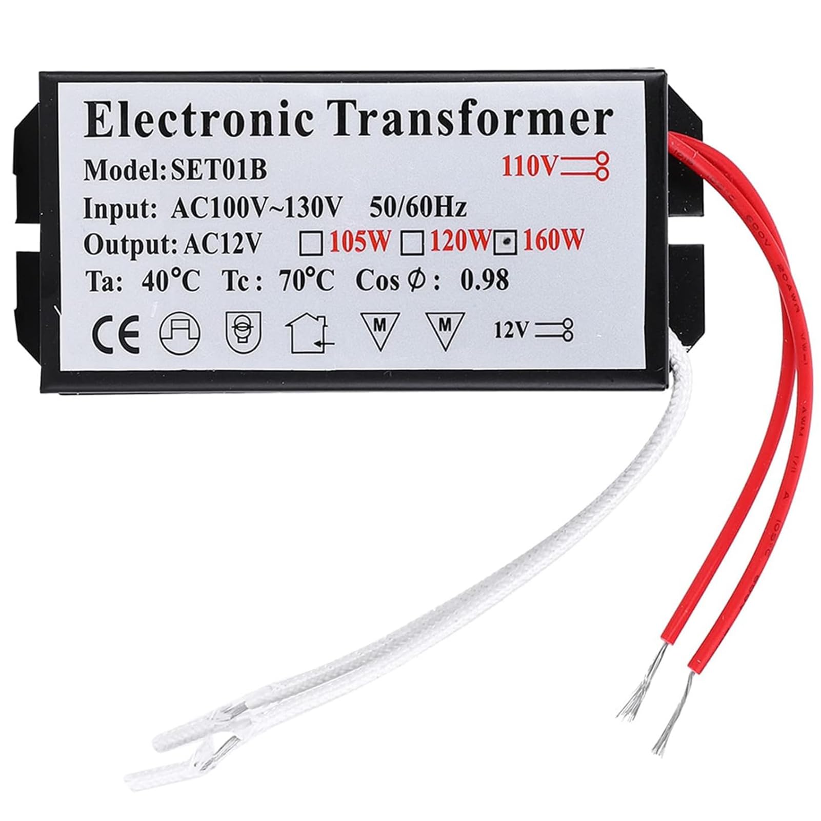 Yuecoom 110V to 12V Electronic Transformer, 110 to 12 Volt Transformer ...