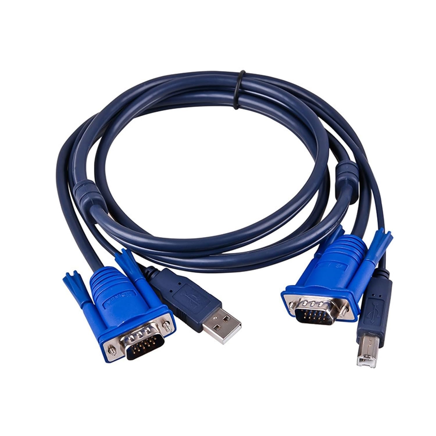 Amazon.com: 1.5M/3M 5/10FT Feet 2 in 1 USB 2.0 Type A to B 4Pin KVM ...