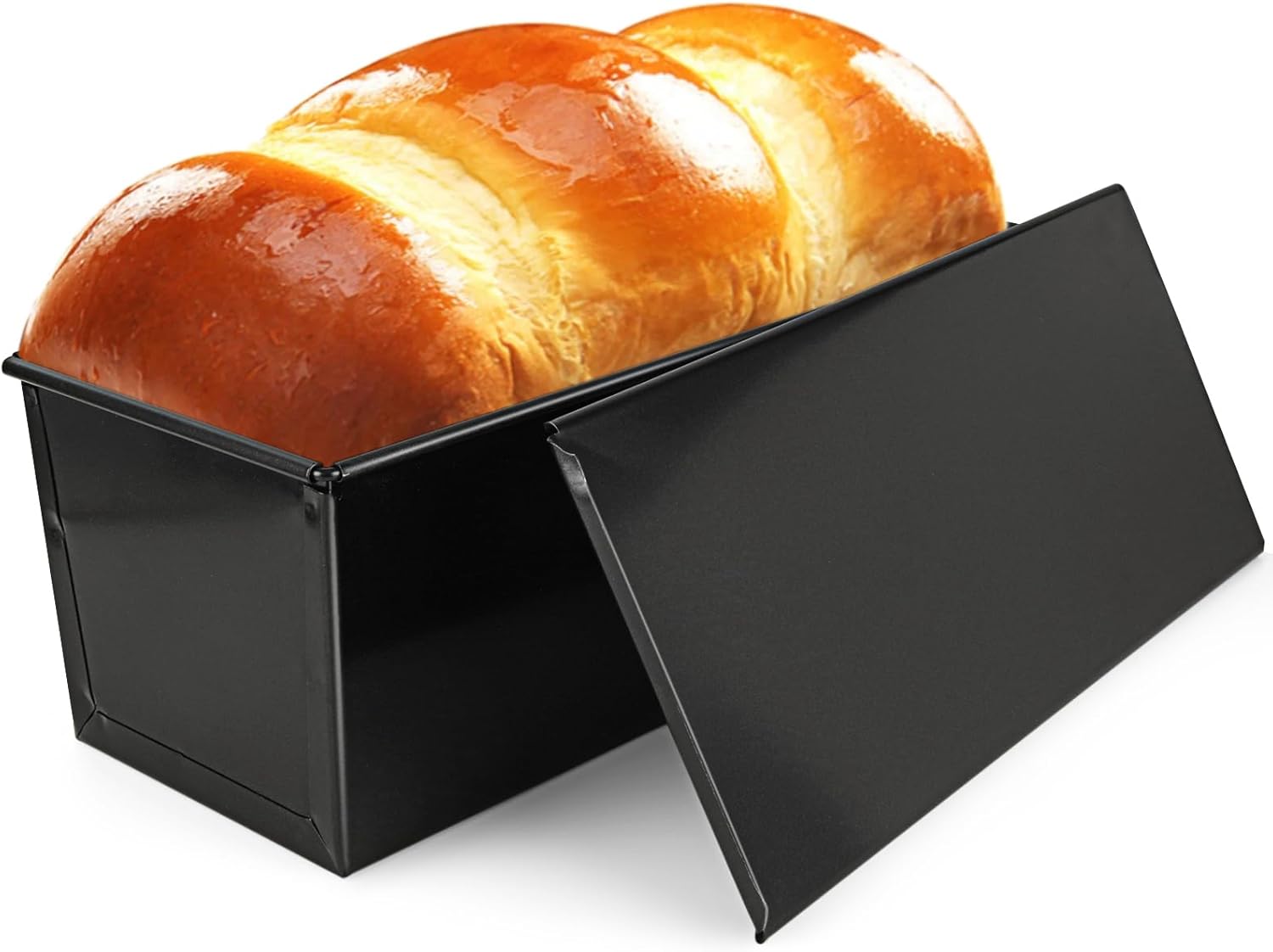 YAYODS 2lb Loaf Tin with Lid, Non Stick Pullman Loaf Tins, Large Bread Tin, Toast Mold ...