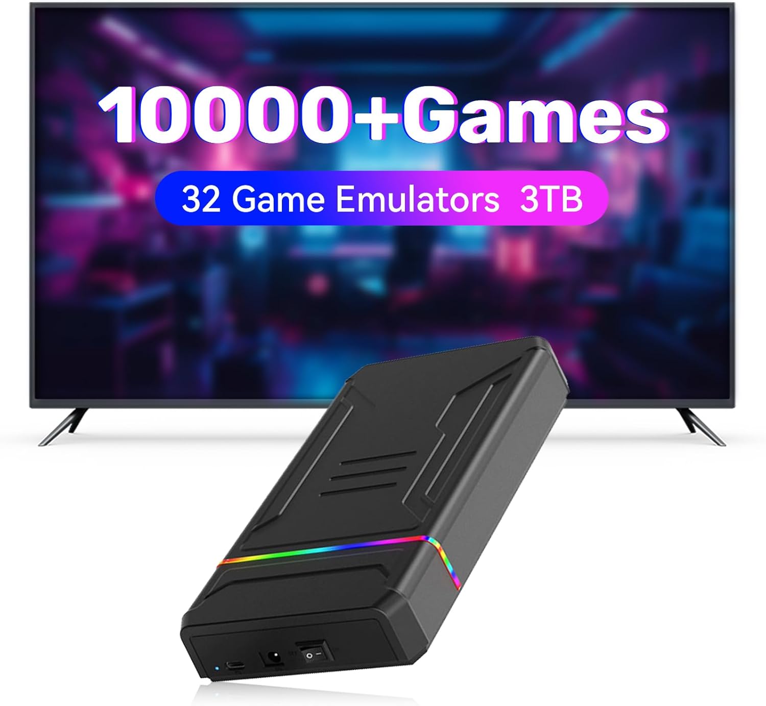 Amazon.com: Retro Gaming Console Hard Drive 3TB, 32 Emulator Console ...