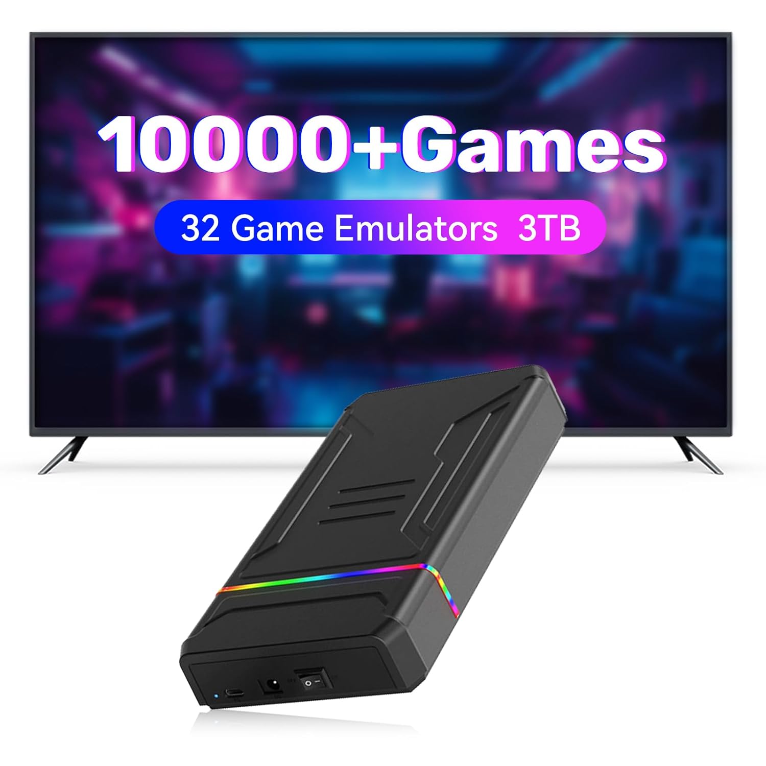 Retro Game Console - 32 Emulator With 10107 Built-in Games, Plug and ...