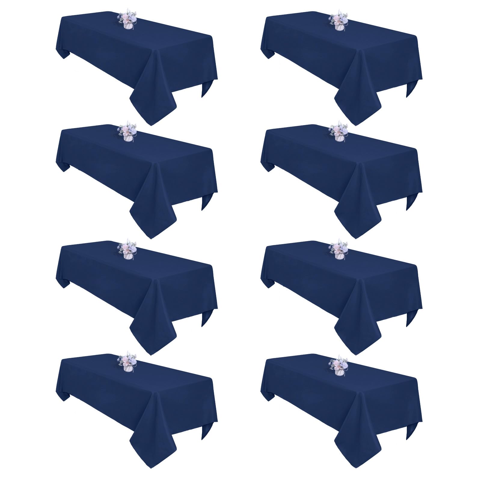 Amazon.com: 8 Pack Navy Blue Table Cloth 60x102 Inch Rectangle ...