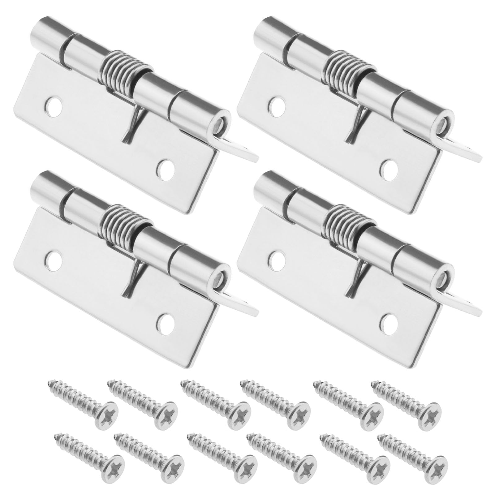 Micro Traders 4PCS Self-Opening Spring Hinges 304 Stainless Steel Self ...