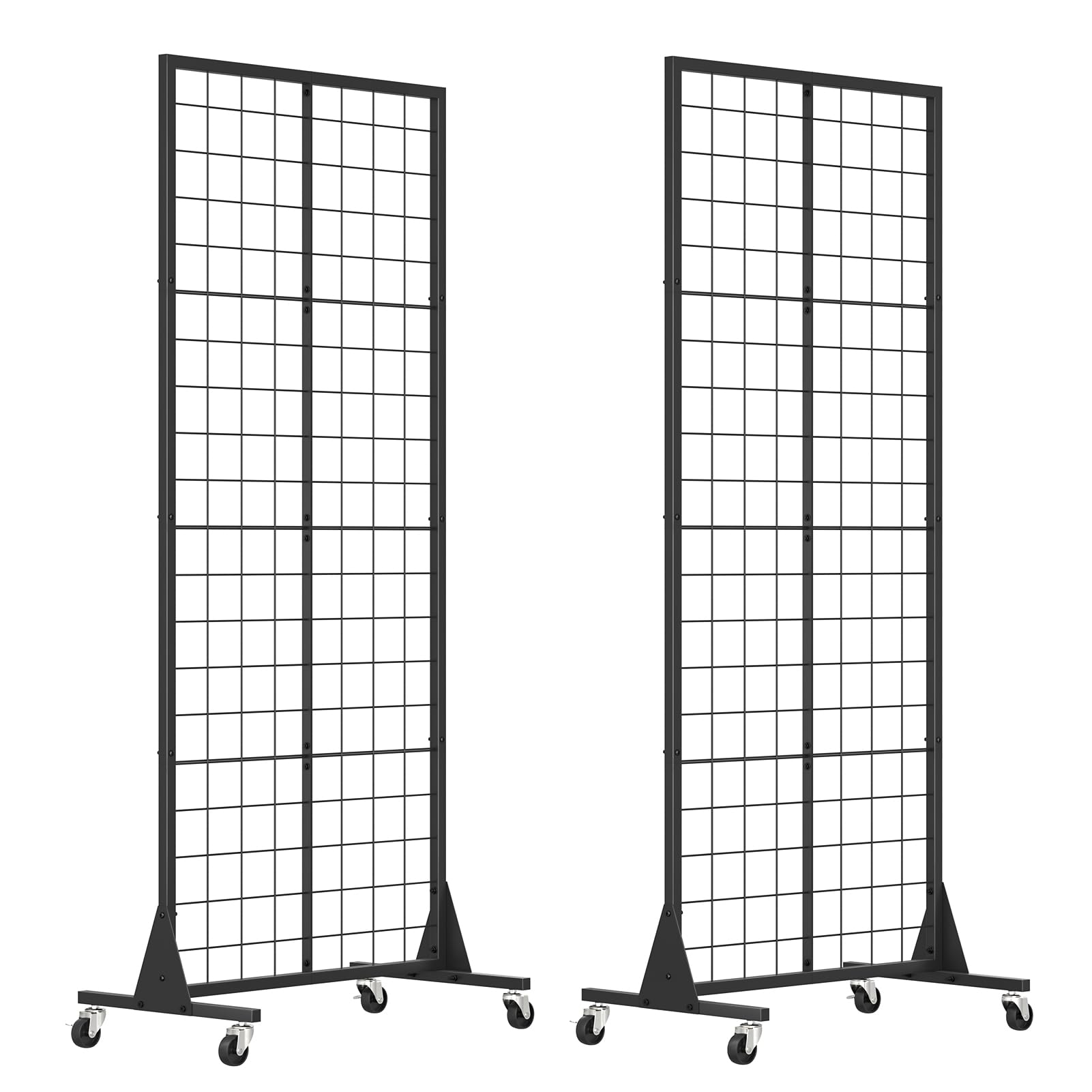 WELDUN Gridwall Display Rack With Wheels, Metal Photo Display with ...