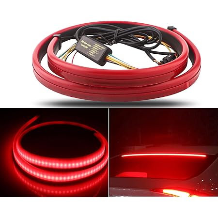 Amazon.com: HIPOPY Car LED Brake LED Strip Light, 35inch Universal Red ...
